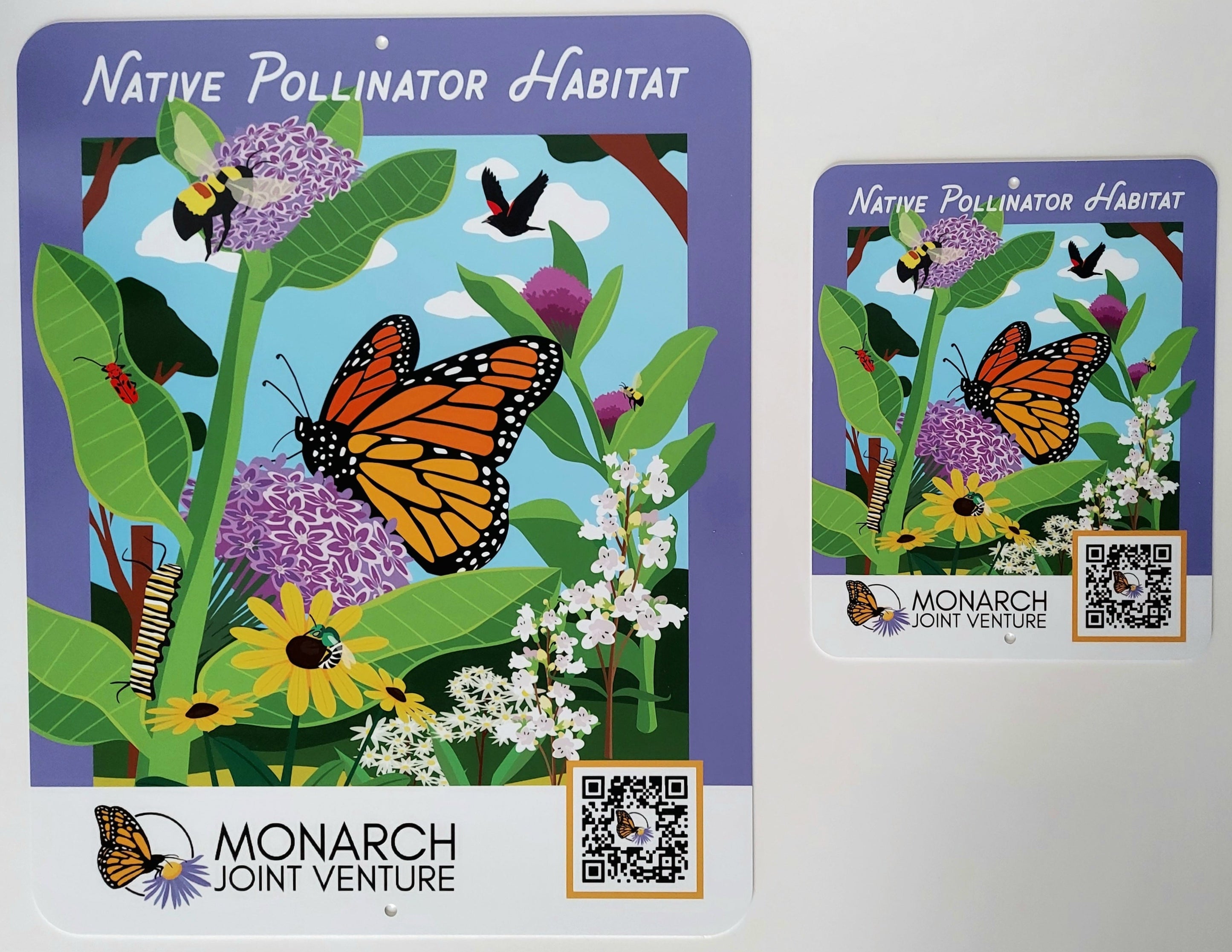 LARGE Native Pollinator Habitat Sign – Monarch Joint Venture Store